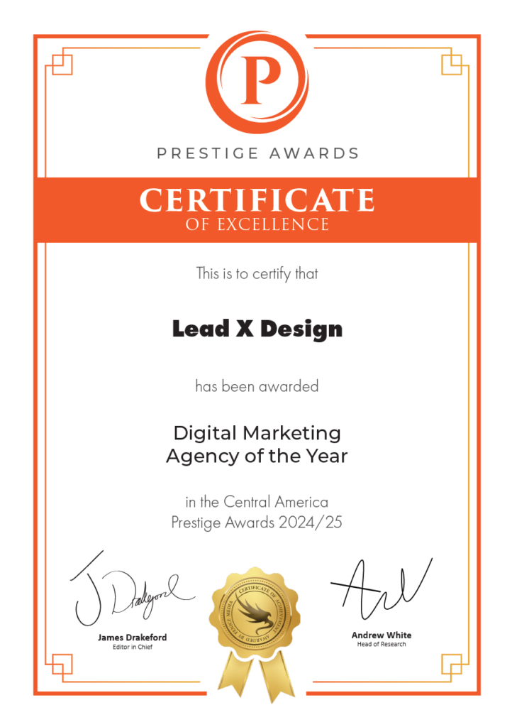 Lead X Design Wins #1 Digital Marketing Agency Of The Year Prestige ...